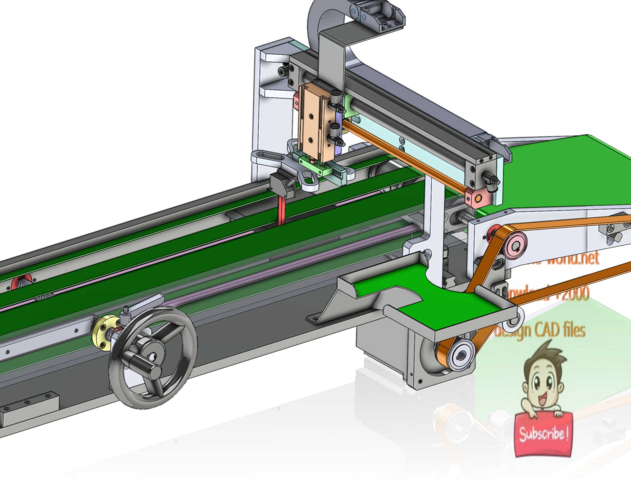 industrial 3D model Adjustable distance conveyor - MACHINE - WORLD