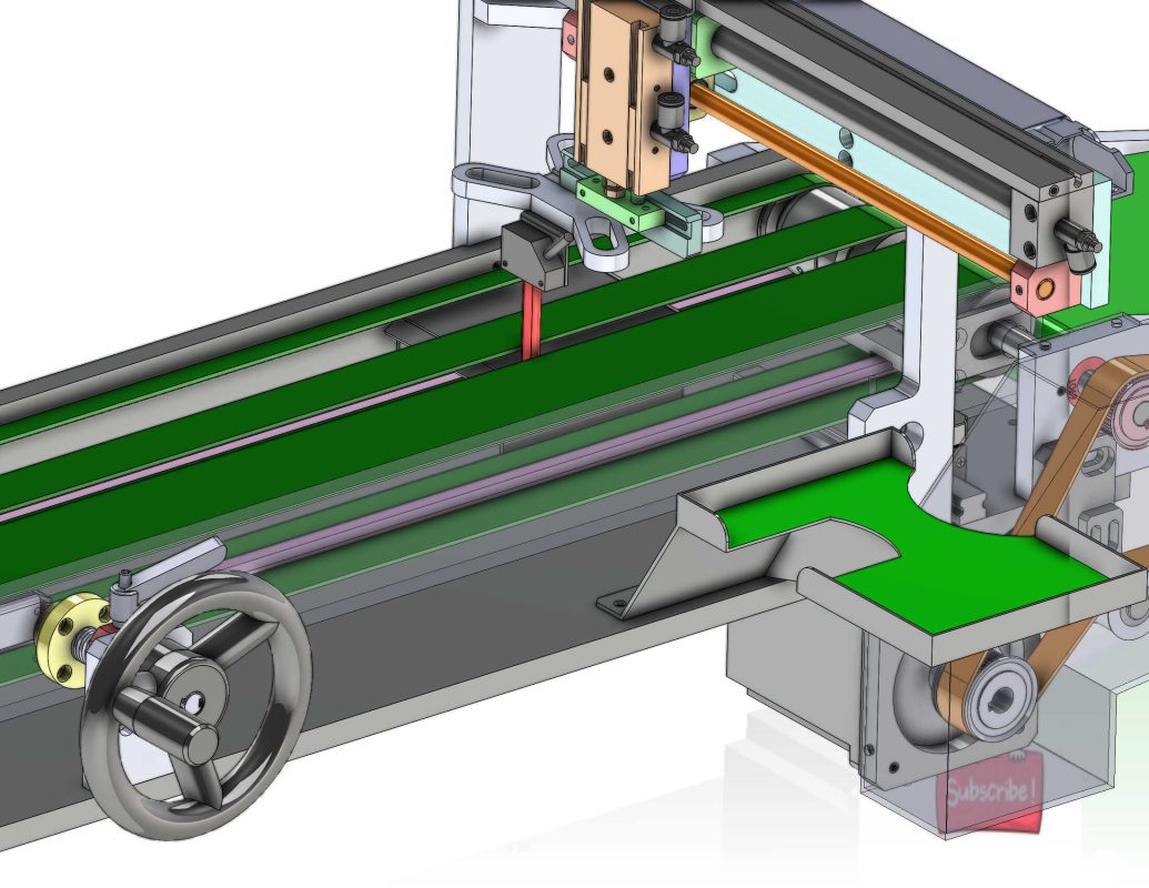 industrial 3D model Adjustable distance conveyor - MACHINE - WORLD