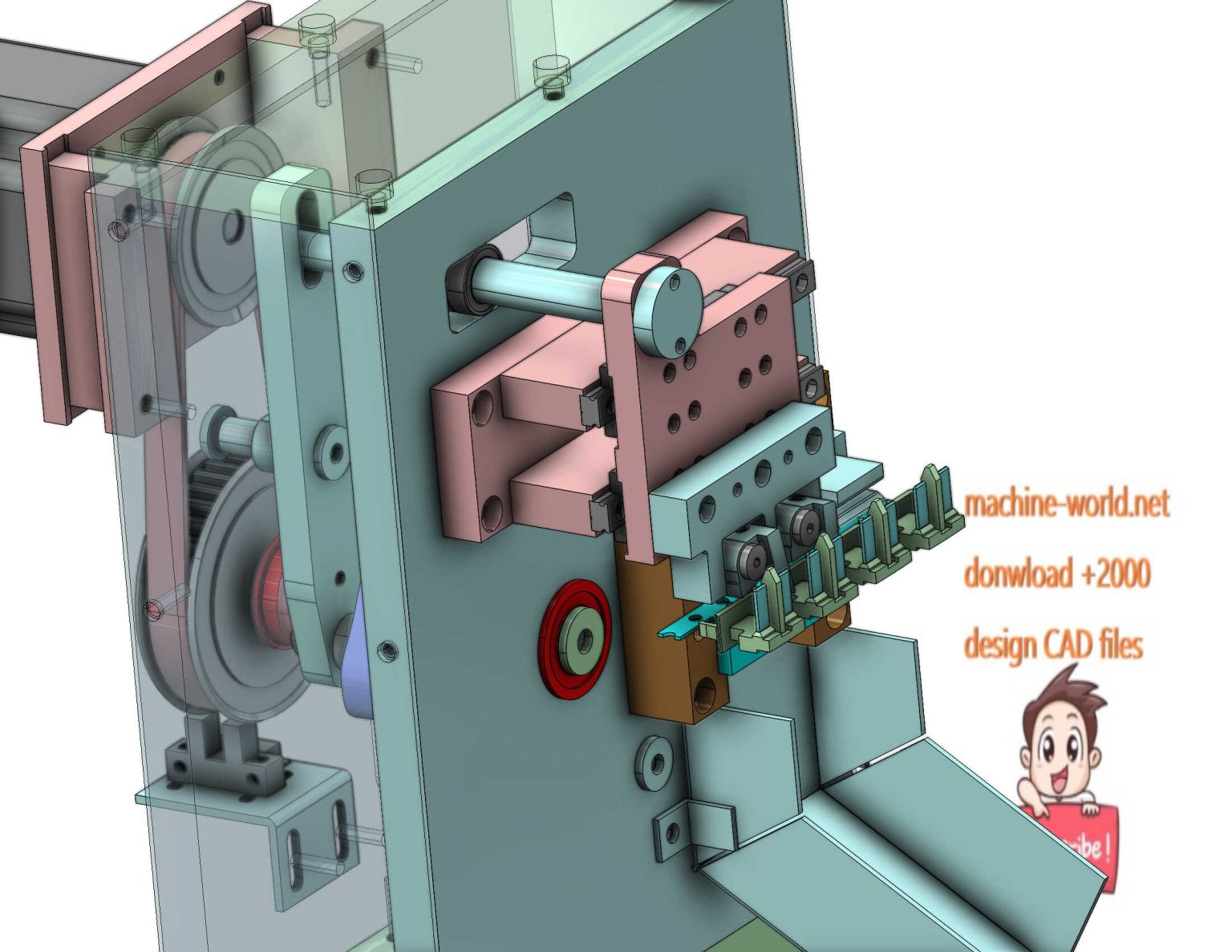 industrial 3D model Cam mechanism for removing parts - MACHINE - WORLD