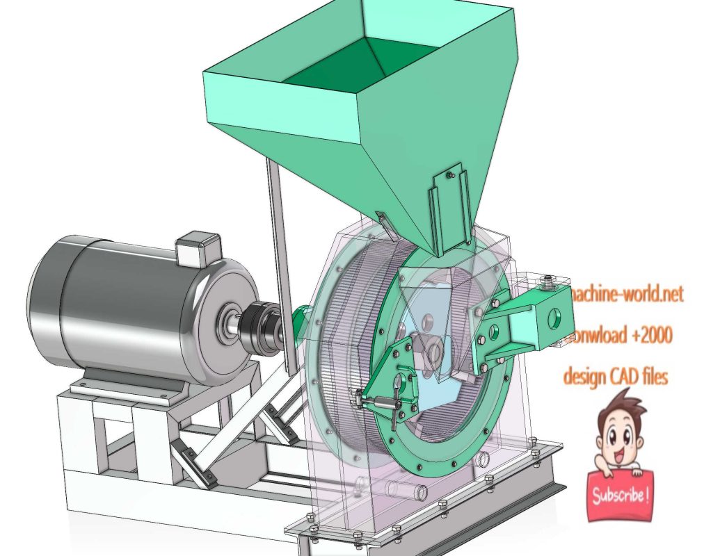 industrial 3D model Hammer crusher - MACHINE - WORLD