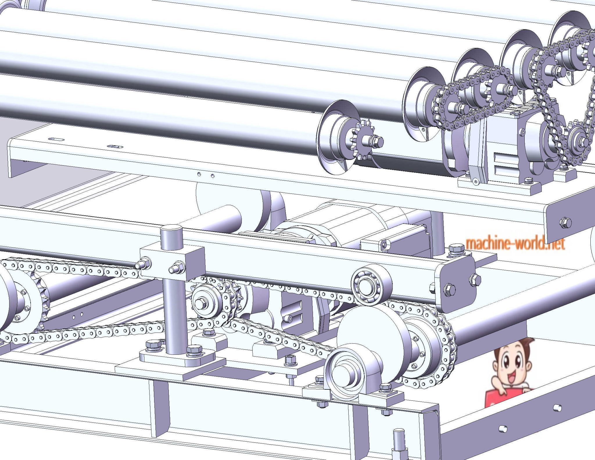 industrial 3D model Lift transfer conveyor - MACHINE - WORLD