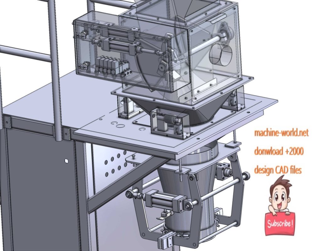 industrial 3D model Quantitative bagging weighing machine - MACHINE - WORLD