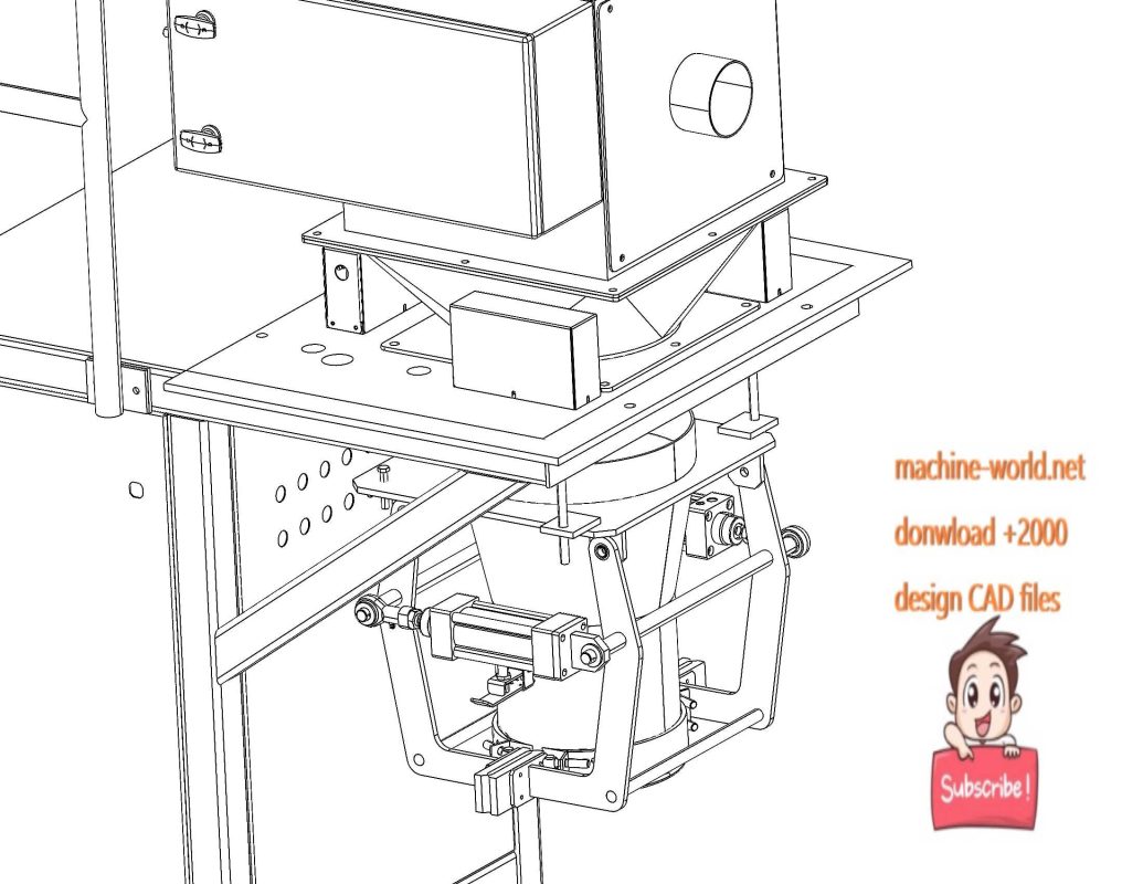 industrial 3D model Quantitative bagging weighing machine - MACHINE - WORLD