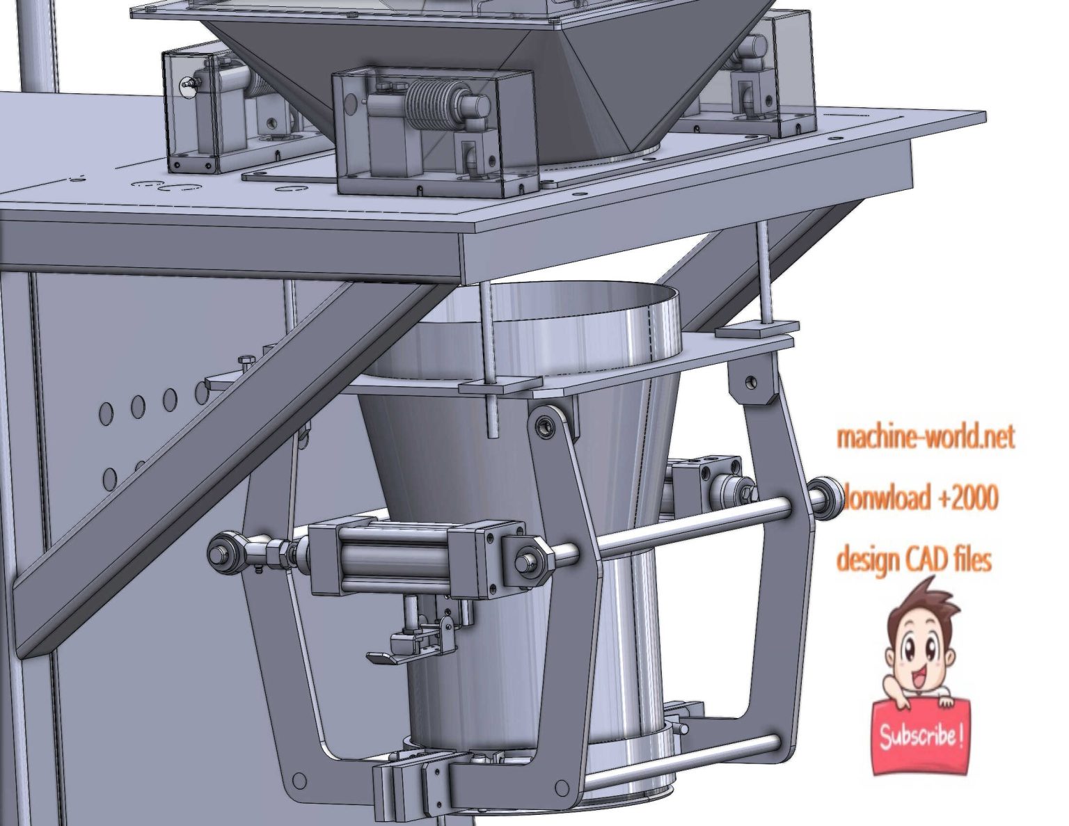 industrial 3D model Quantitative bagging weighing machine - MACHINE - WORLD