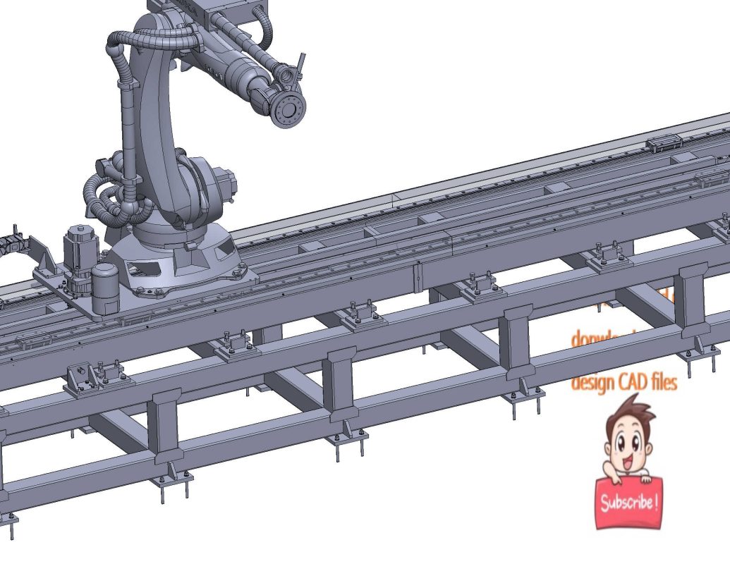 industrial 3D model Robotic arm walking equipment - MACHINE - WORLD