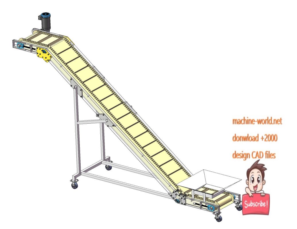industrial 3D model Z type conveyor - MACHINE - WORLD